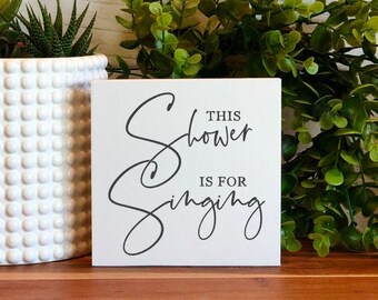 Bathroom Shower Sign - Etsy