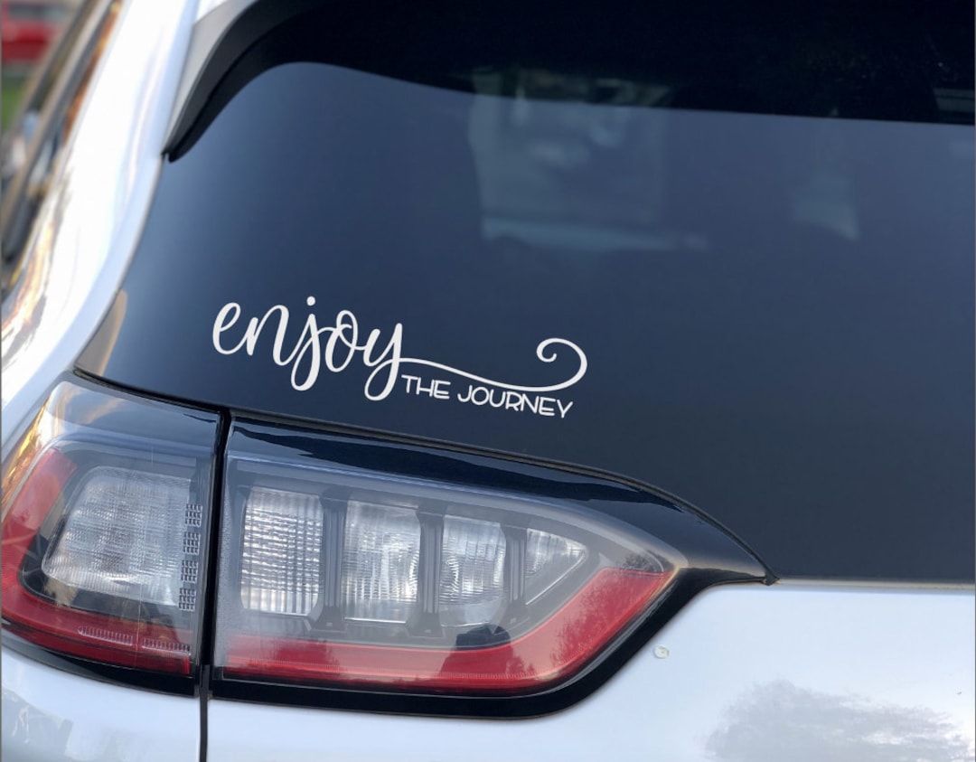 Enjoy the Journey Car Decal: Adventure Vinyl Window Sticker - Etsy