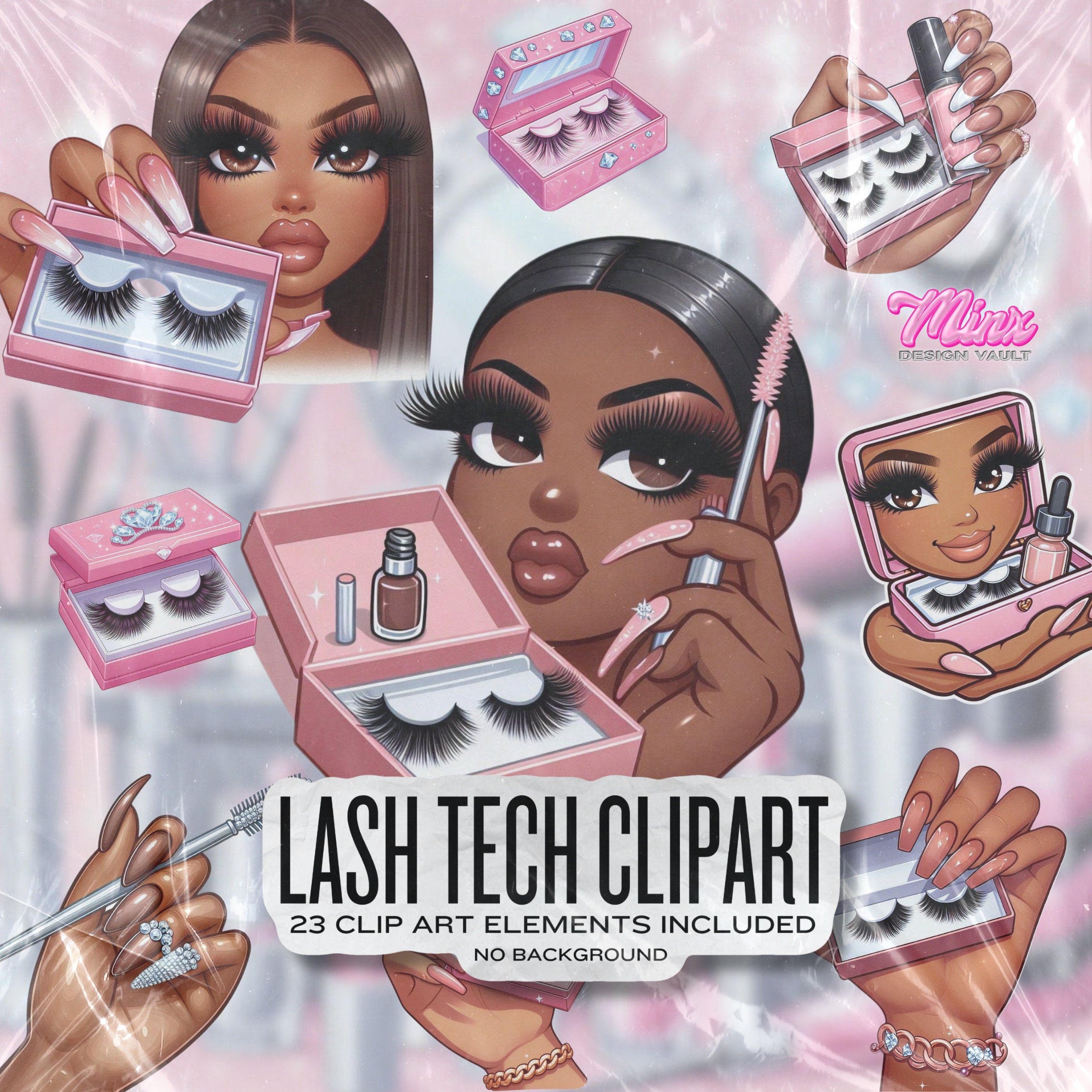 Lash Tech Clip Art, Lash Tech Tools, Lash Clip Art, PNG, No Background ...