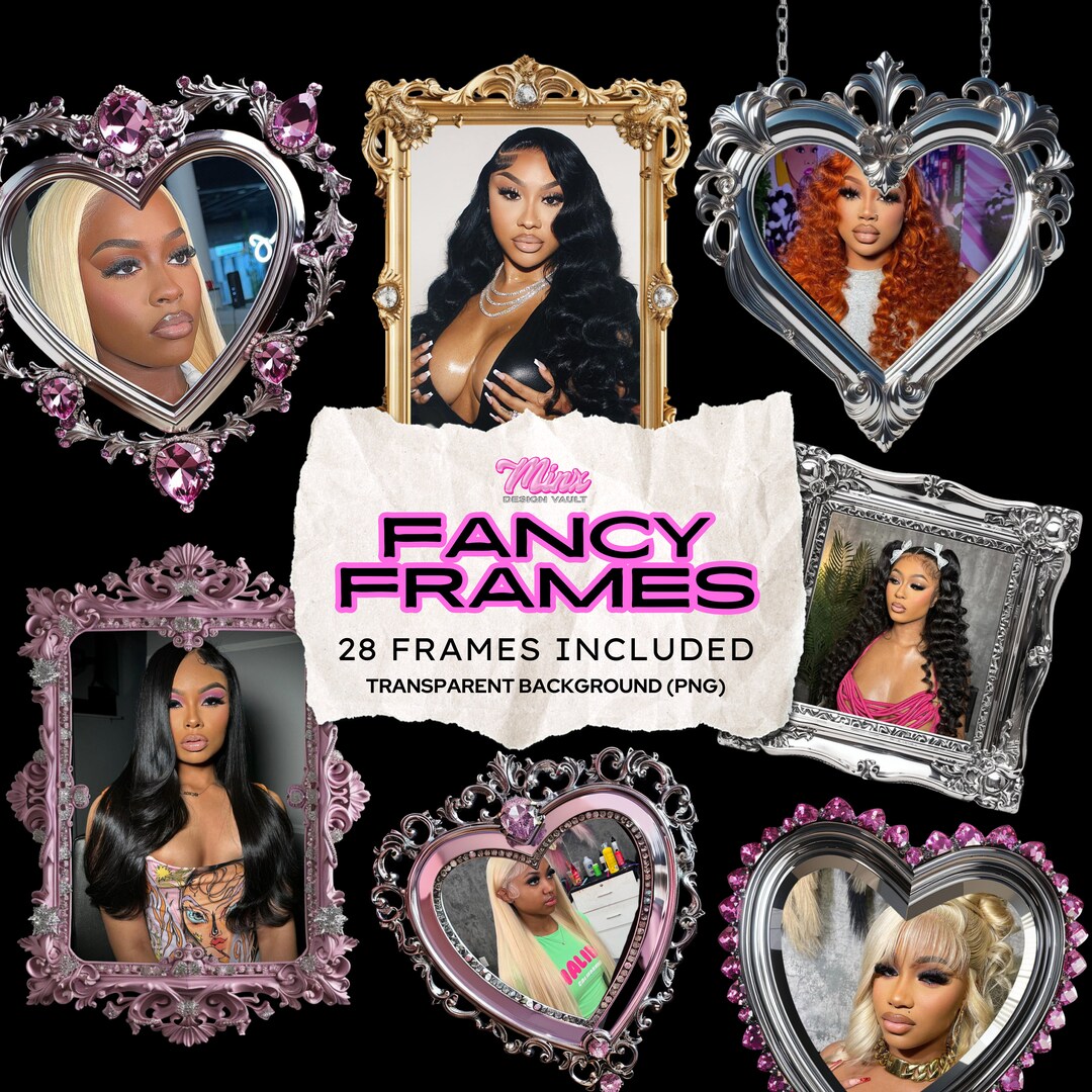 Fancy Frames Elements Pack, Graphic Design Elements, Luxury Frames, Gold Frame, Silver Frames ...