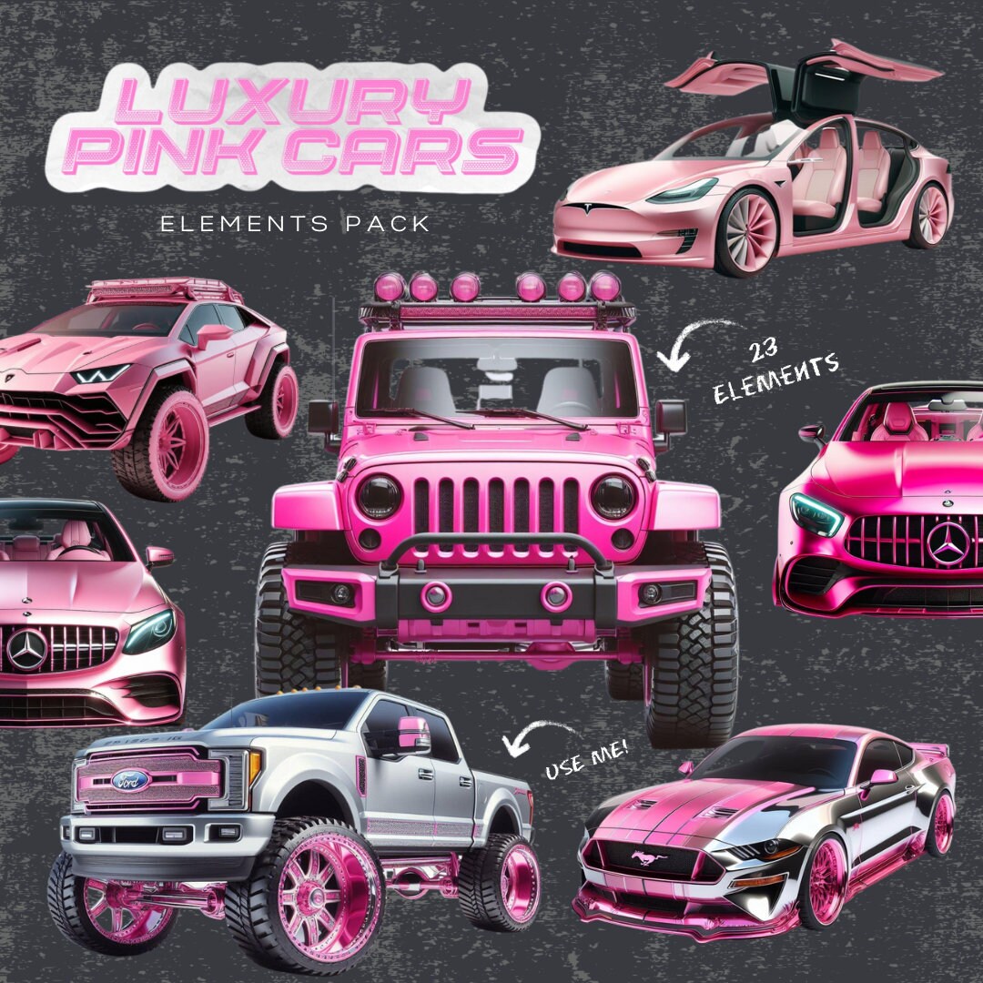 Luxury Cars Elements Pack - Clip Art, Graphic Pack, Cars Clip Art ...