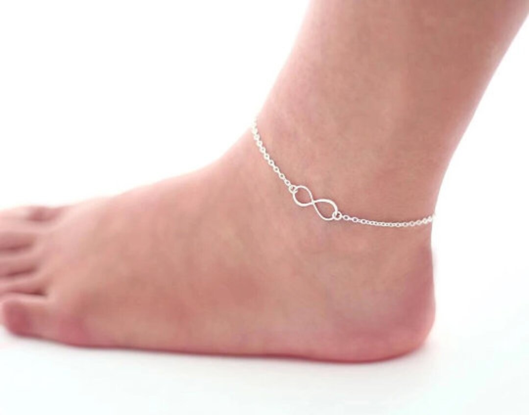 Infinity Anklet / Personalized Infinity Anklet / Silver Infinity ...