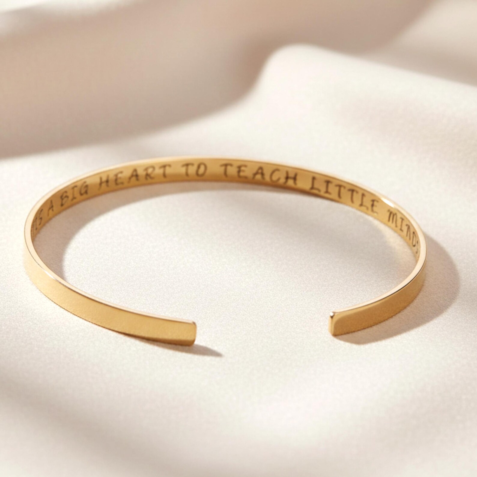 Gold Cuff Bracelet, Personalized Silver Cuff Bracelet, Band Cuff ...