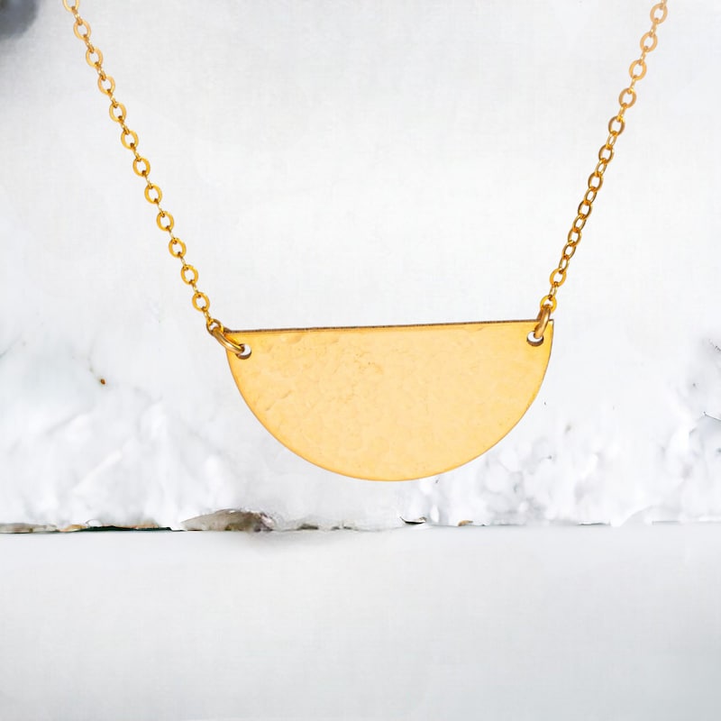 Half Moon Necklace - Etsy