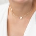 Personalized Tiny Half Circle Necklace – Minimalist Half Moon Pendant ...