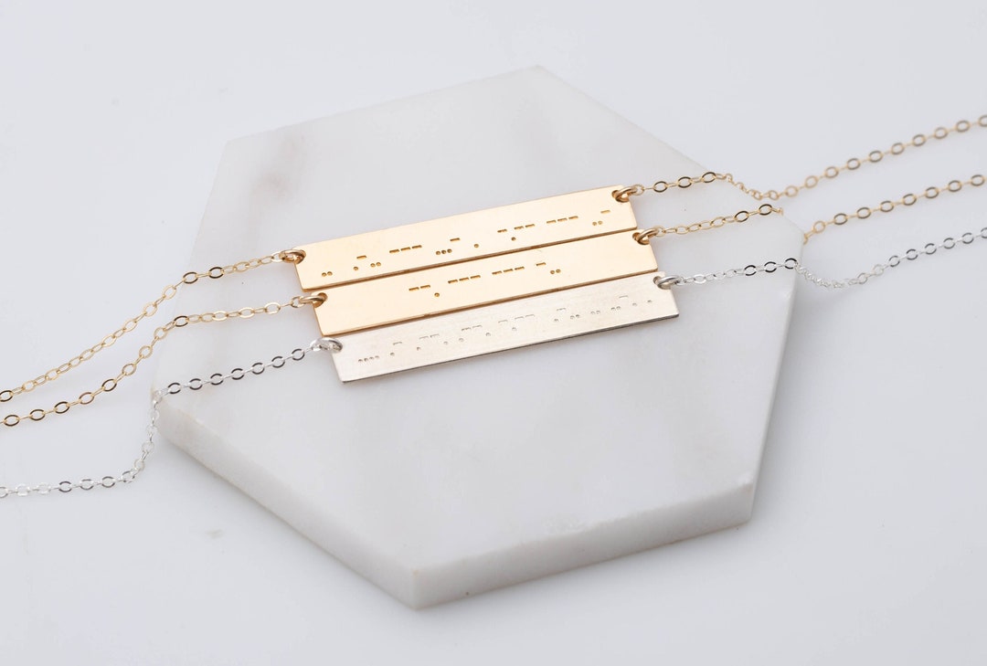Morse Code Necklace, Custom Morse Code Jewelry, Secret Message Necklace ...