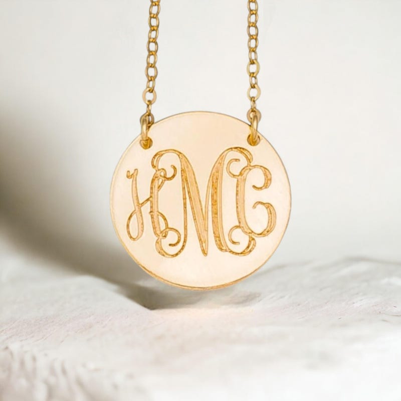Monogram Necklace - Etsy