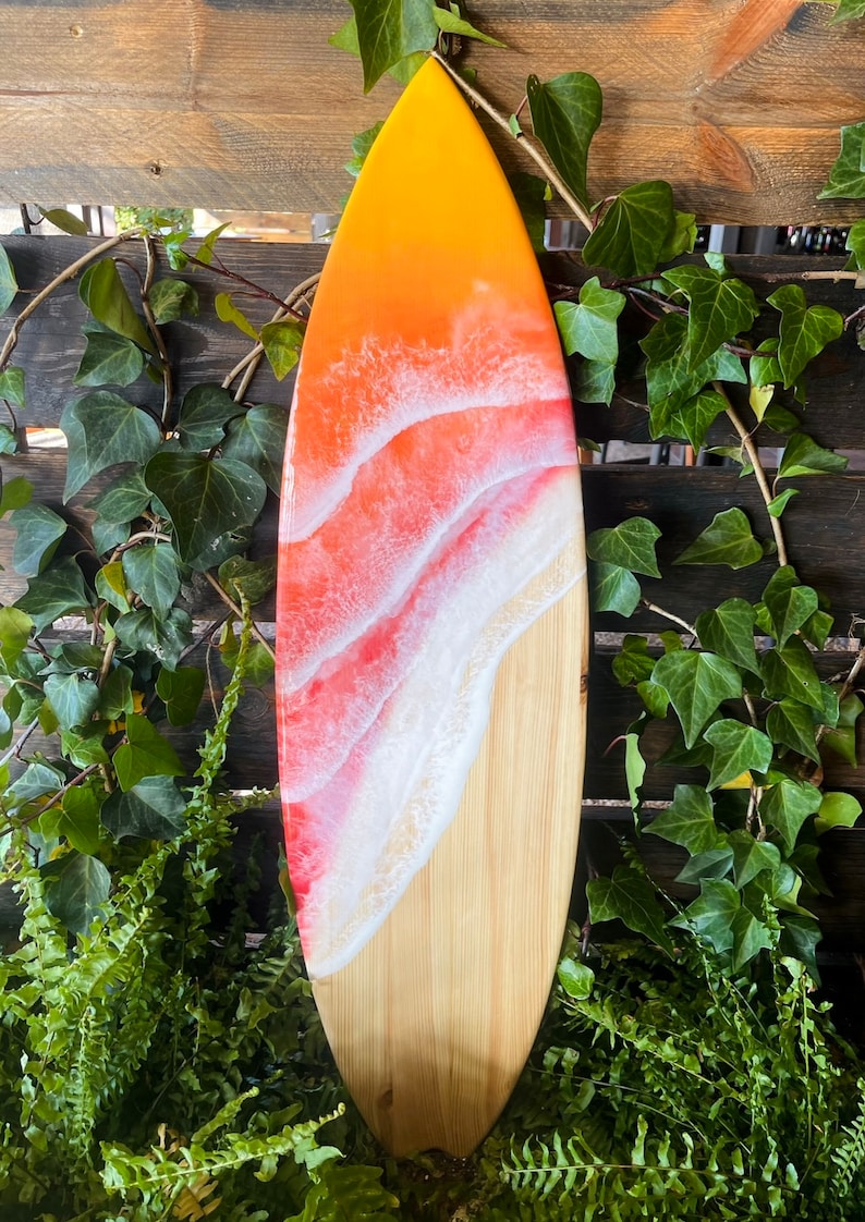 Resin Sunset Surfboard - Etsy