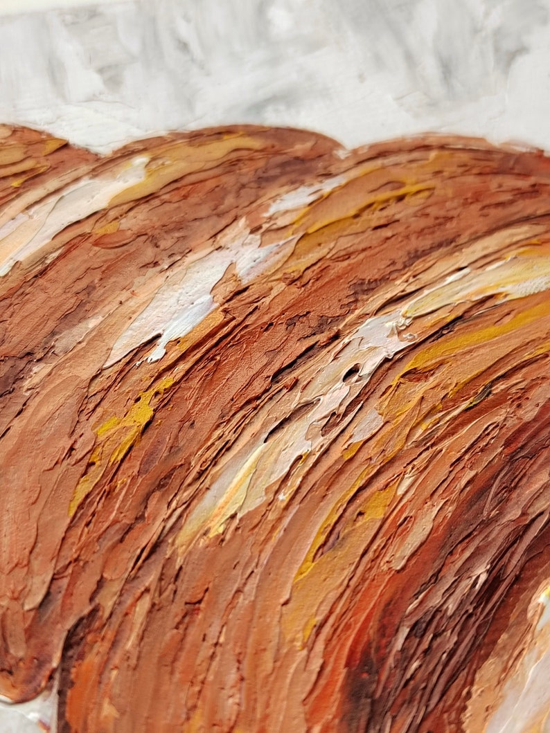 Original Croissant Oil Painting Food Art for Kitchen or Dining Room - Etsy