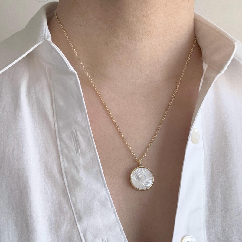 Sunrise Coin Necklace - Etsy