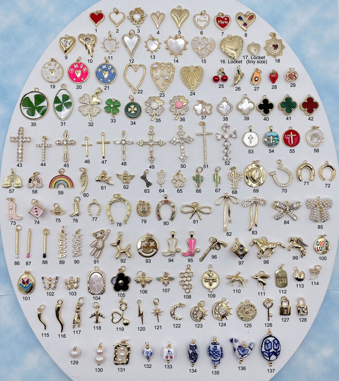 Build Your Own Custom Charm Necklace. Gold Charm Necklace. Custom Charm ...