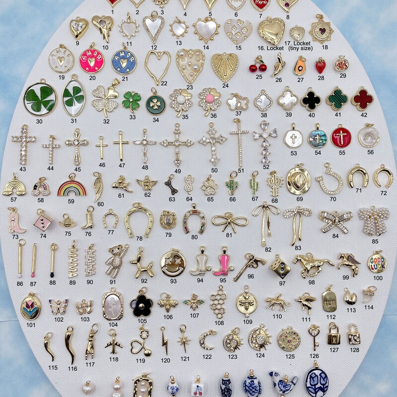 Small Charm Necklace - Etsy