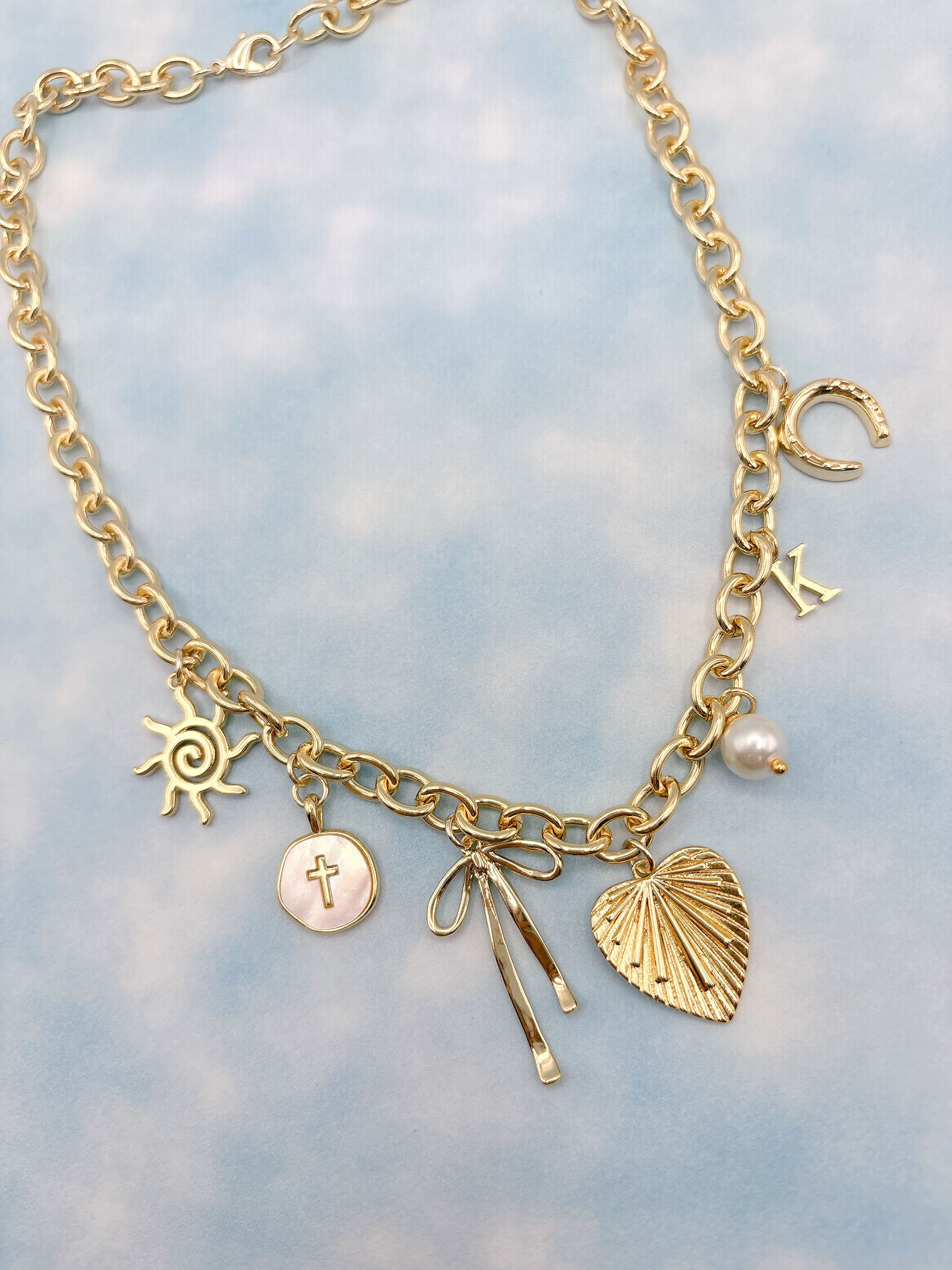 Build Your Own Custom Charm Necklace. Gold Charm Necklace. Custom Charm ...