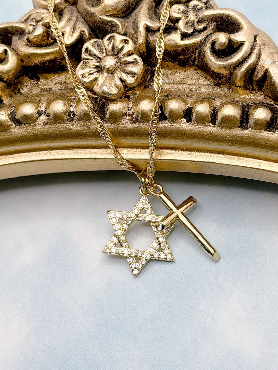 Star of David Necklace. Gold David Star Necklace. Jewish Mother Gift Jewelry. Gift for Her. - Etsy