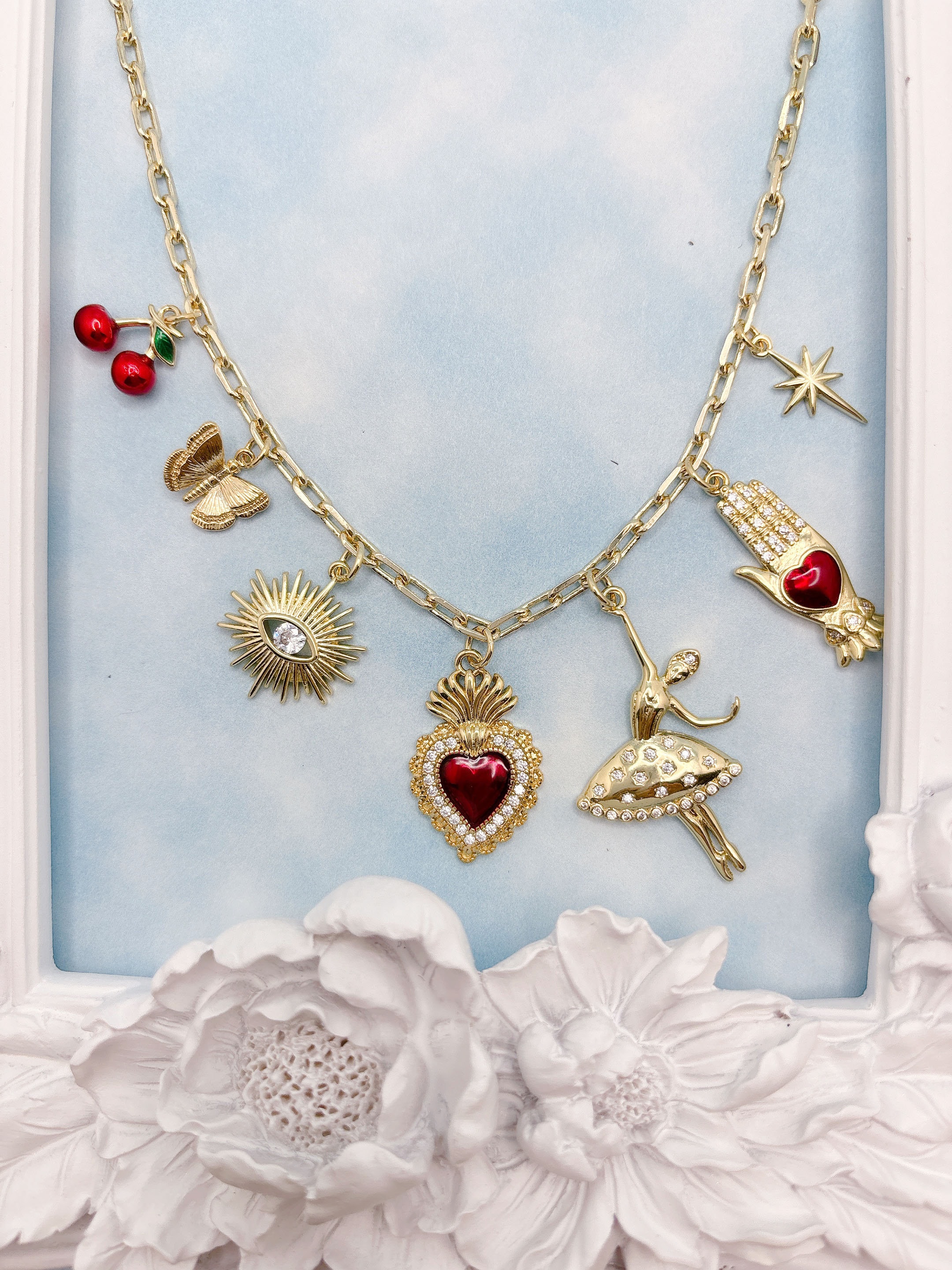 Build Your Own Custom Charm Necklace. Gold Charm Necklace. Custom Charm ...