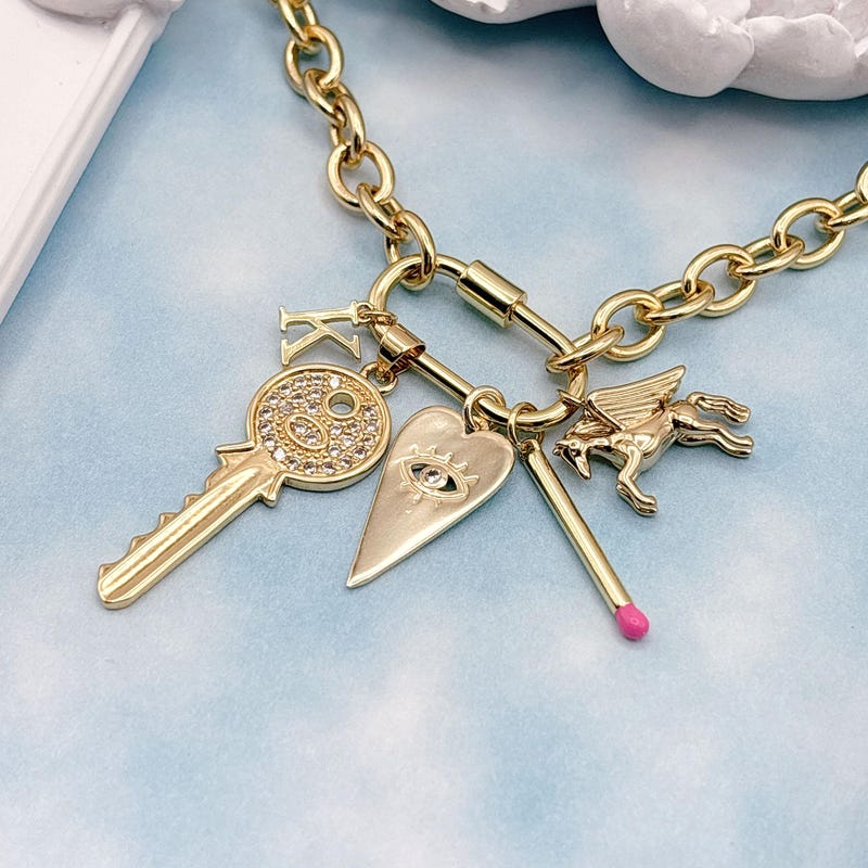 Charm Necklace - Etsy