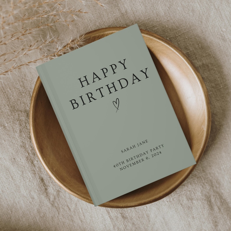 Personalized Birthday Keepsake Journal, Milestone Happy Birthday Custom ...