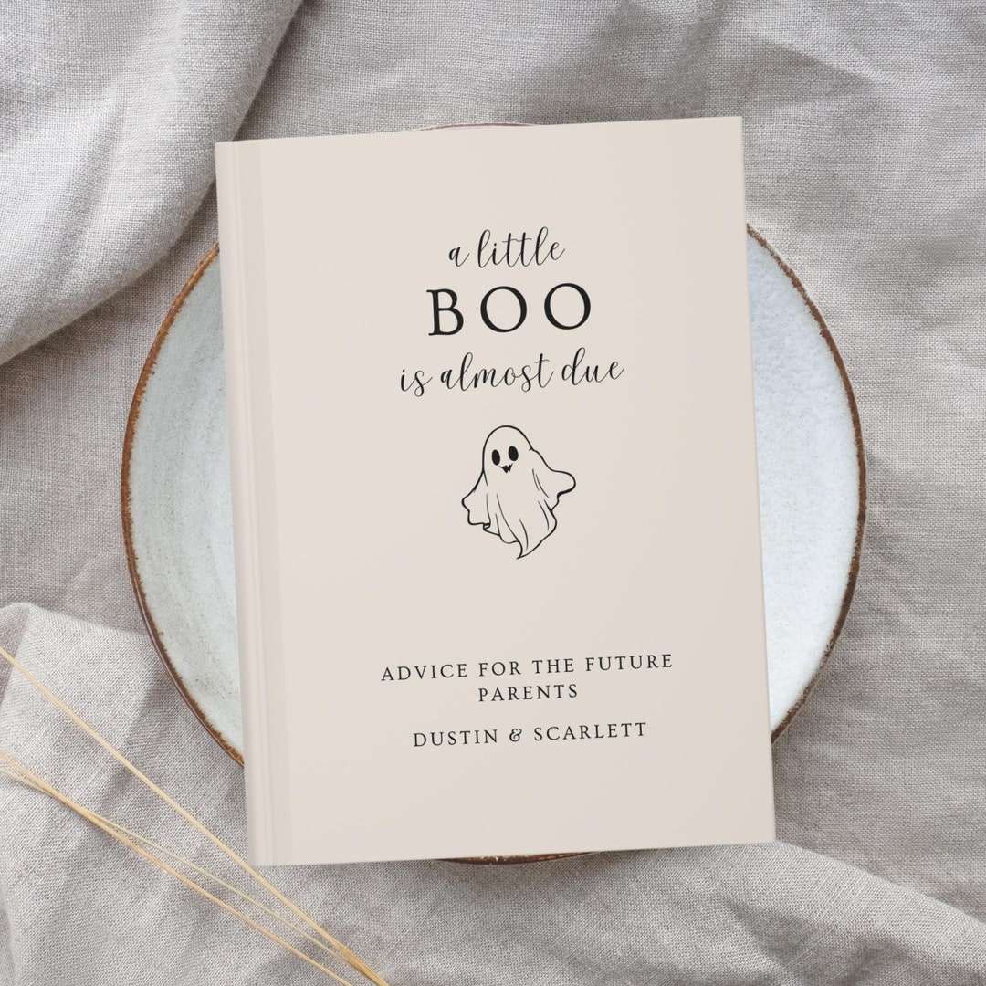 A Little Boo is Almost Due Baby Shower Guest Book Wishes for Baby A ...
