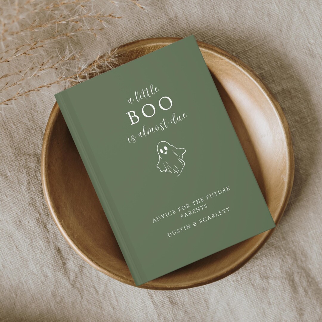 A Little Boo is Almost Due Baby Shower Guest Book Wishes for Baby A ...