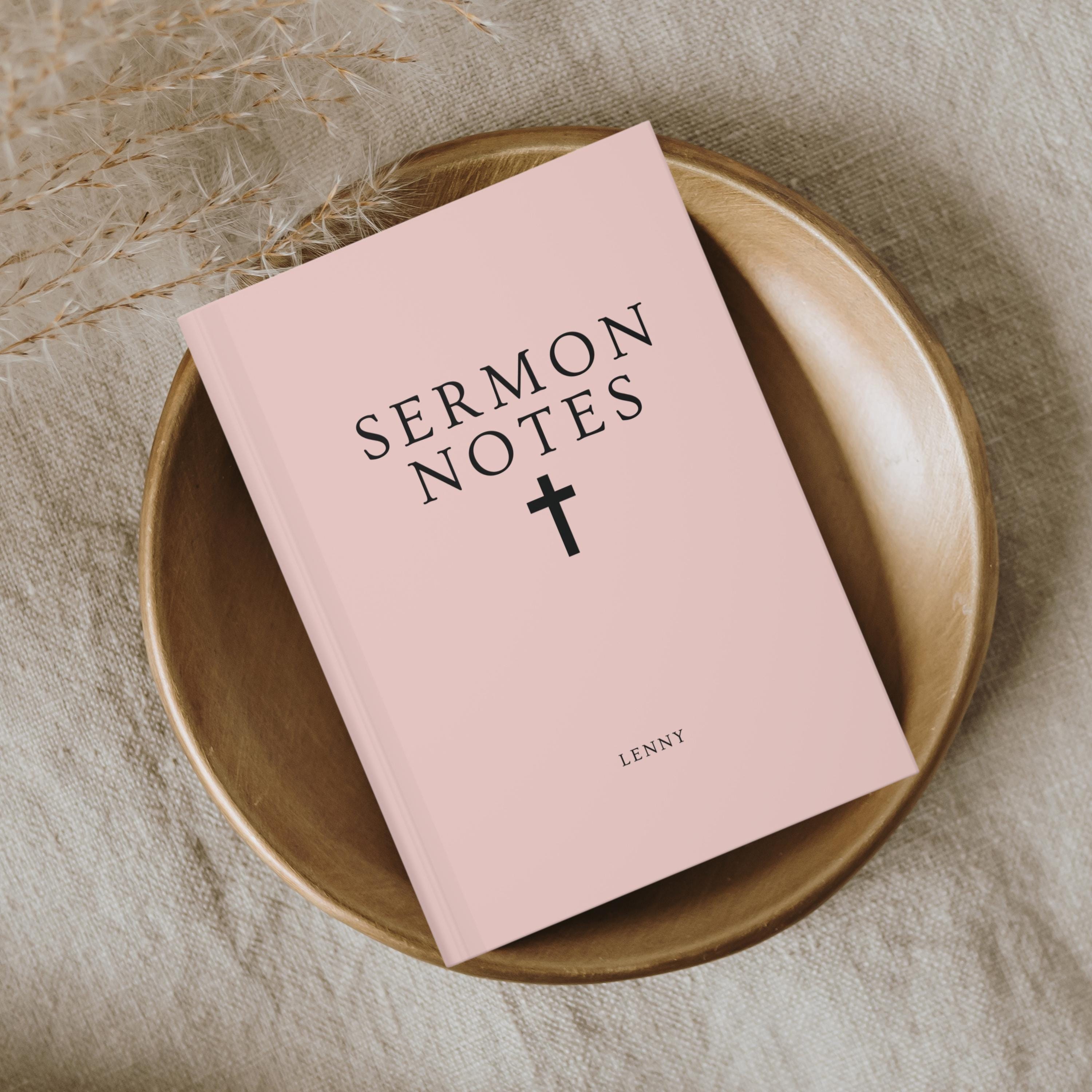 Sermon Notes Custom Notebook Personalized Church Notes Journal ...