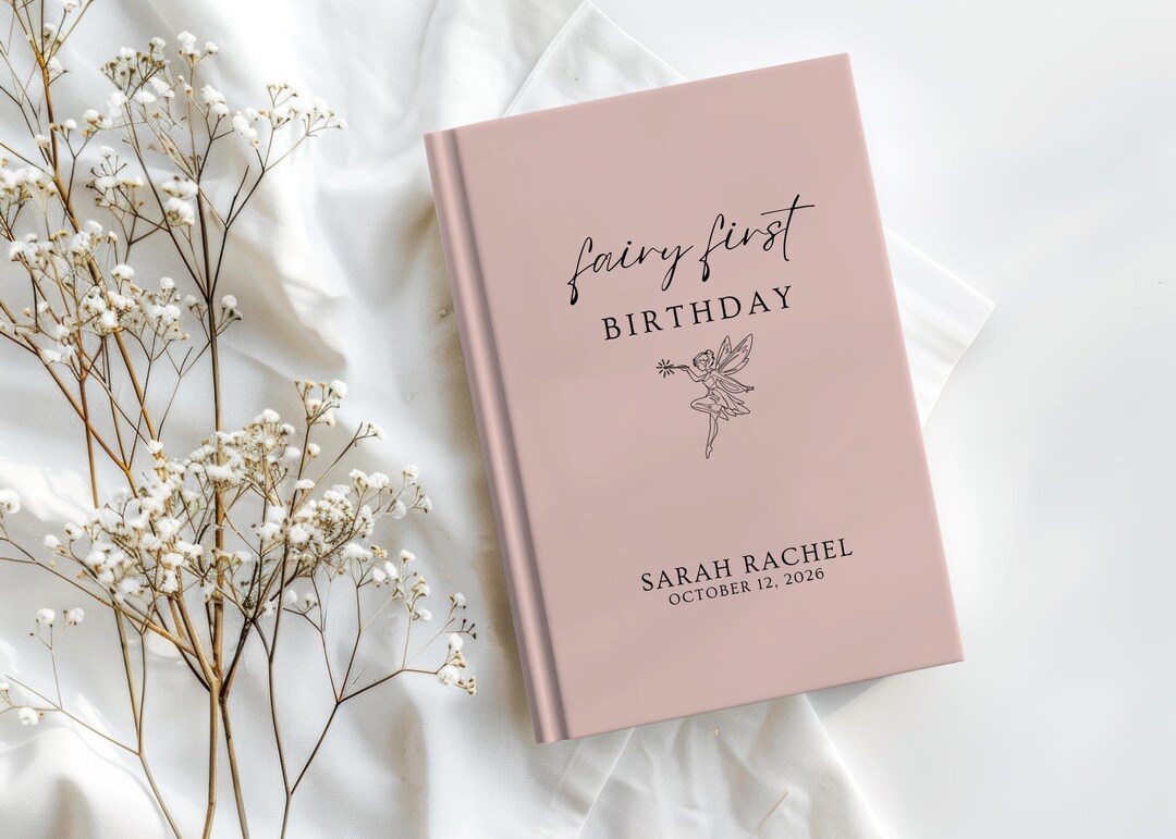 Fairy First Birthday Guest Book, Our Little Fairy is Turning One 1st ...