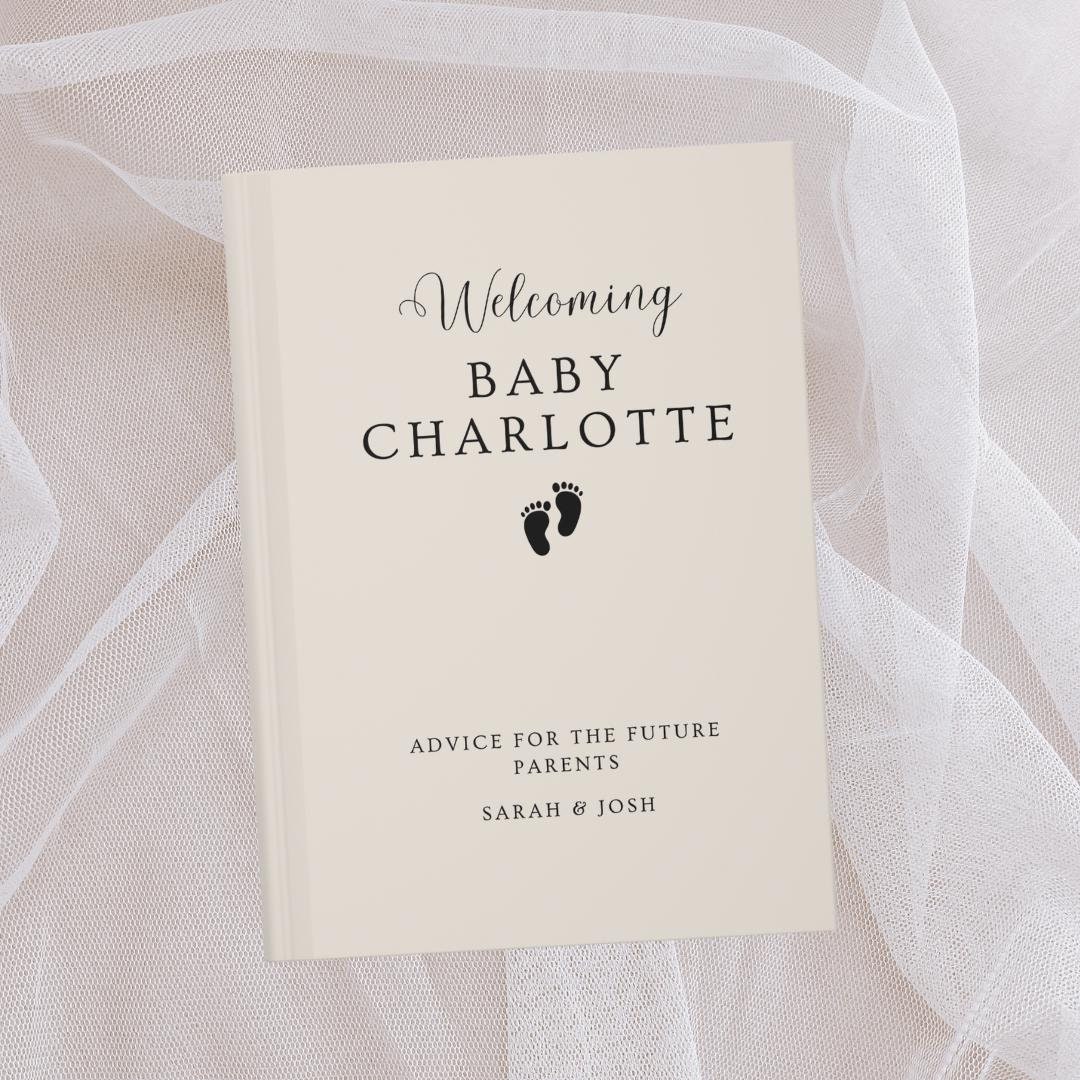 Welcoming Baby Shower Guest Book Wishes for Baby Boy Girl Hello Baby ...