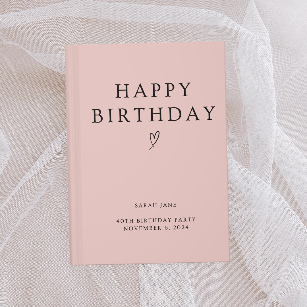 Personalized Birthday Keepsake Journal, Milestone Happy Birthday Custom ...