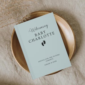 Welcoming Baby Shower Guest Book Wishes for Baby Boy Girl Hello Baby ...