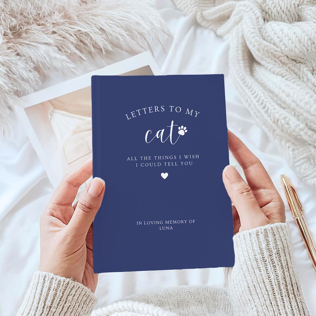 Cat Loss Sympathy Gift, Memorial Custom Notebook Gift Pet Loss Journal ...