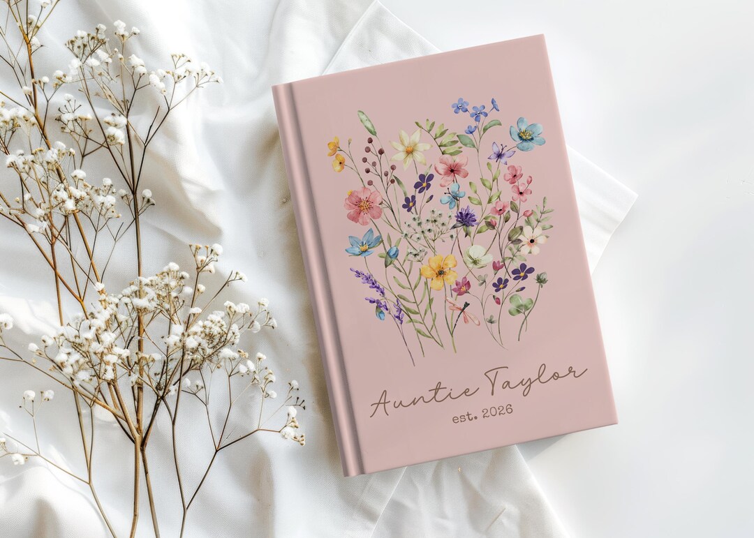 Custom Aunt Name Notebook Aunt Birthday Gift Est. 2026 Bae Journal ...