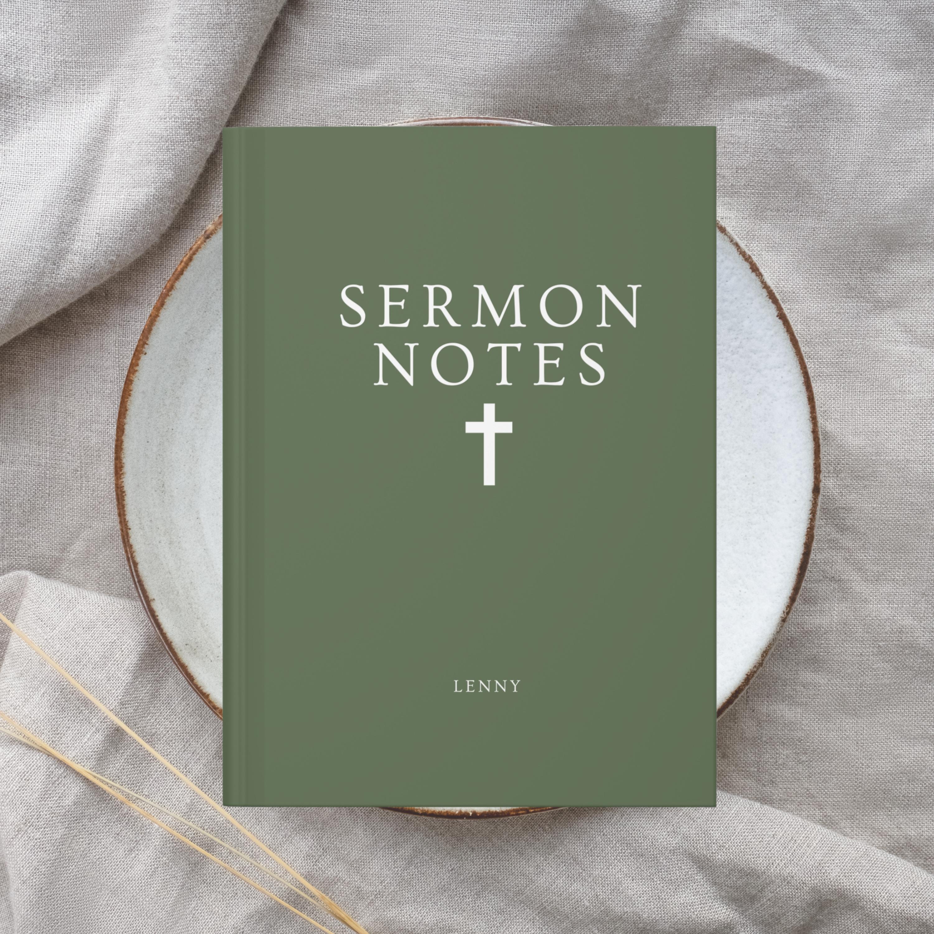 Sermon Notes Custom Notebook Personalized Church Notes Journal ...