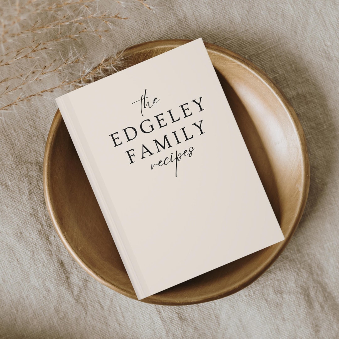 Personalized Recipe Book, Custom Family Cookbook, Personalized Name ...