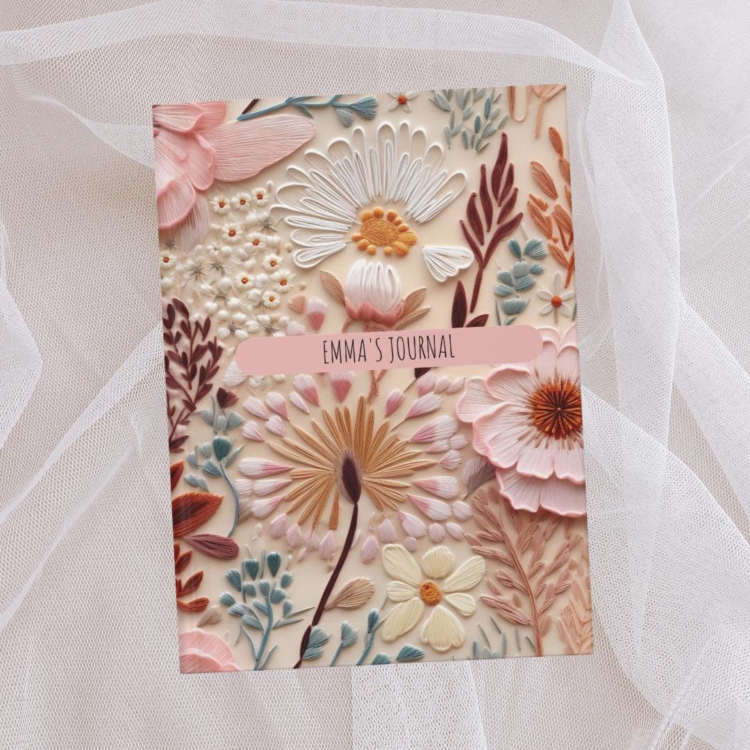 Personalized Journal for Girls Wildflowers Custom Kids Notebook Kids ...