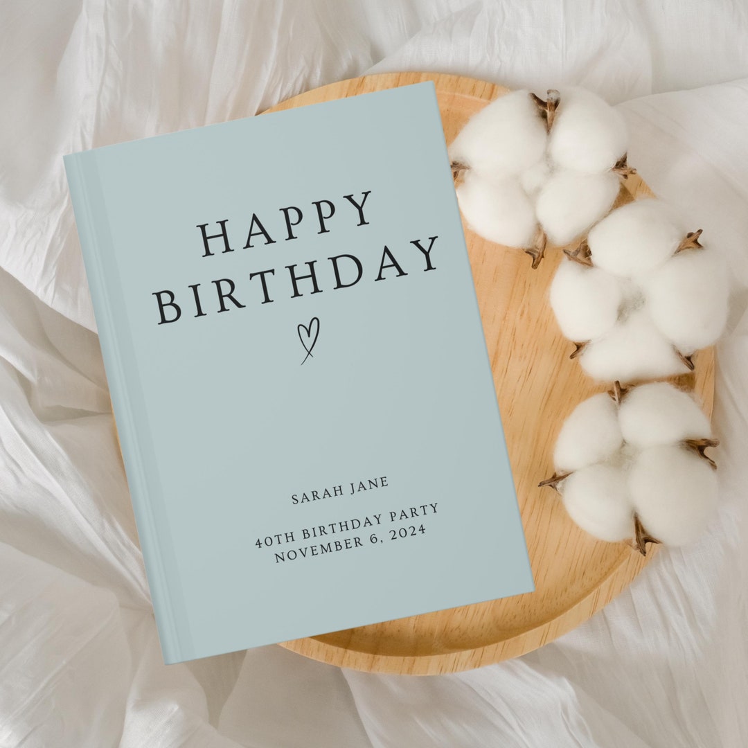 Personalized Birthday Keepsake Journal, Happy Birthday Custom Birthday ...