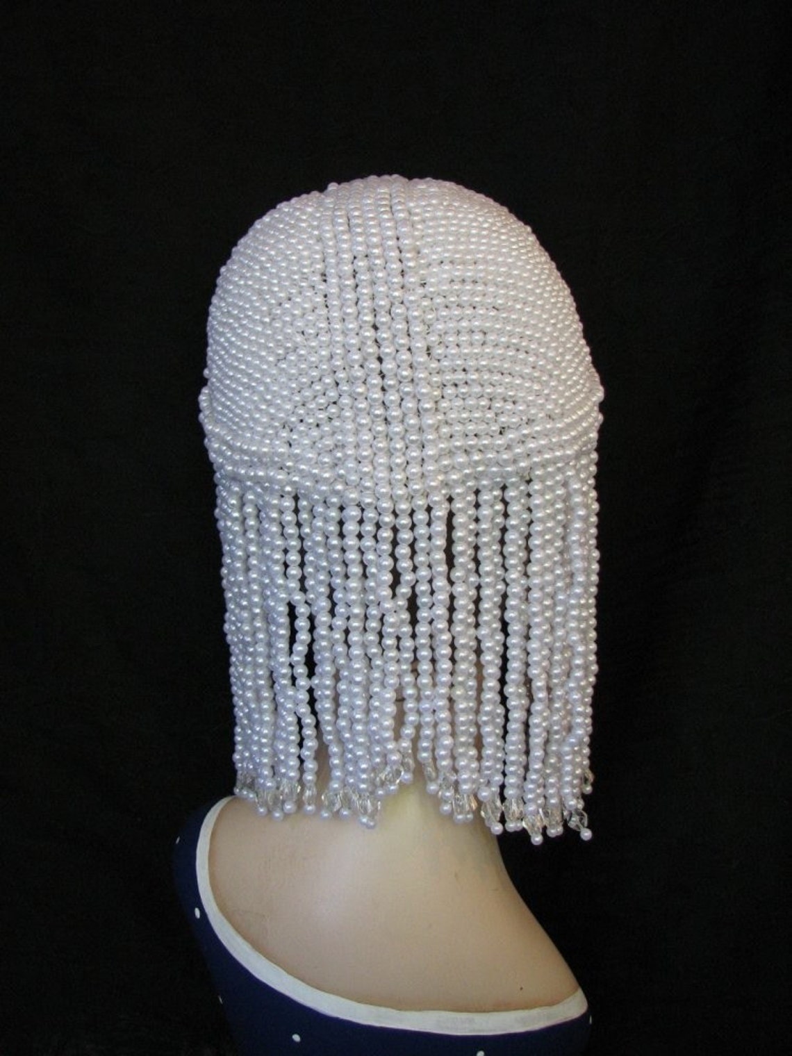 Hat - Flapper Headdress Wedding Pearl Headpiece - Etsy