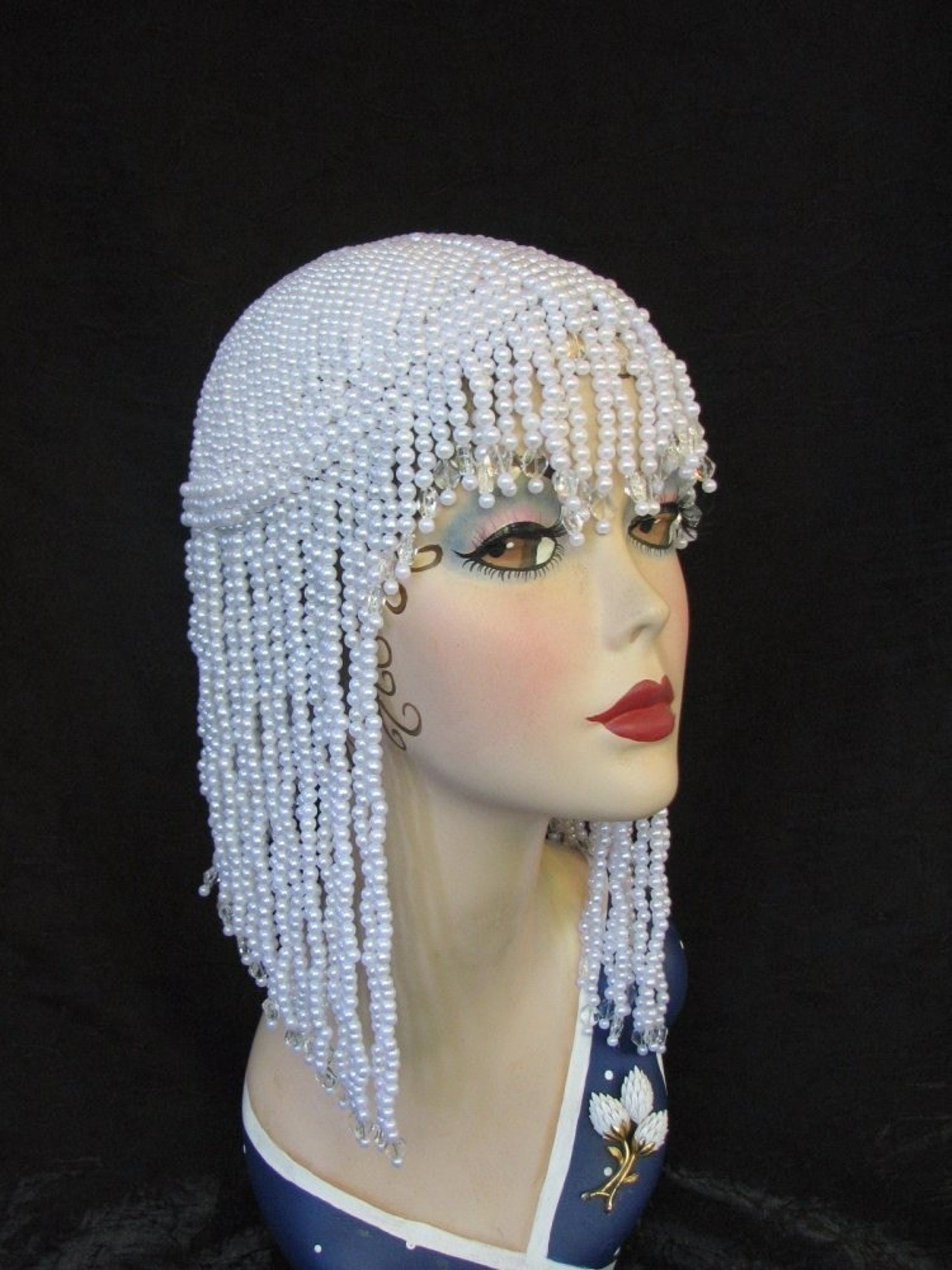 Hat Flapper Headdress Wedding Pearl Headpiece - Etsy