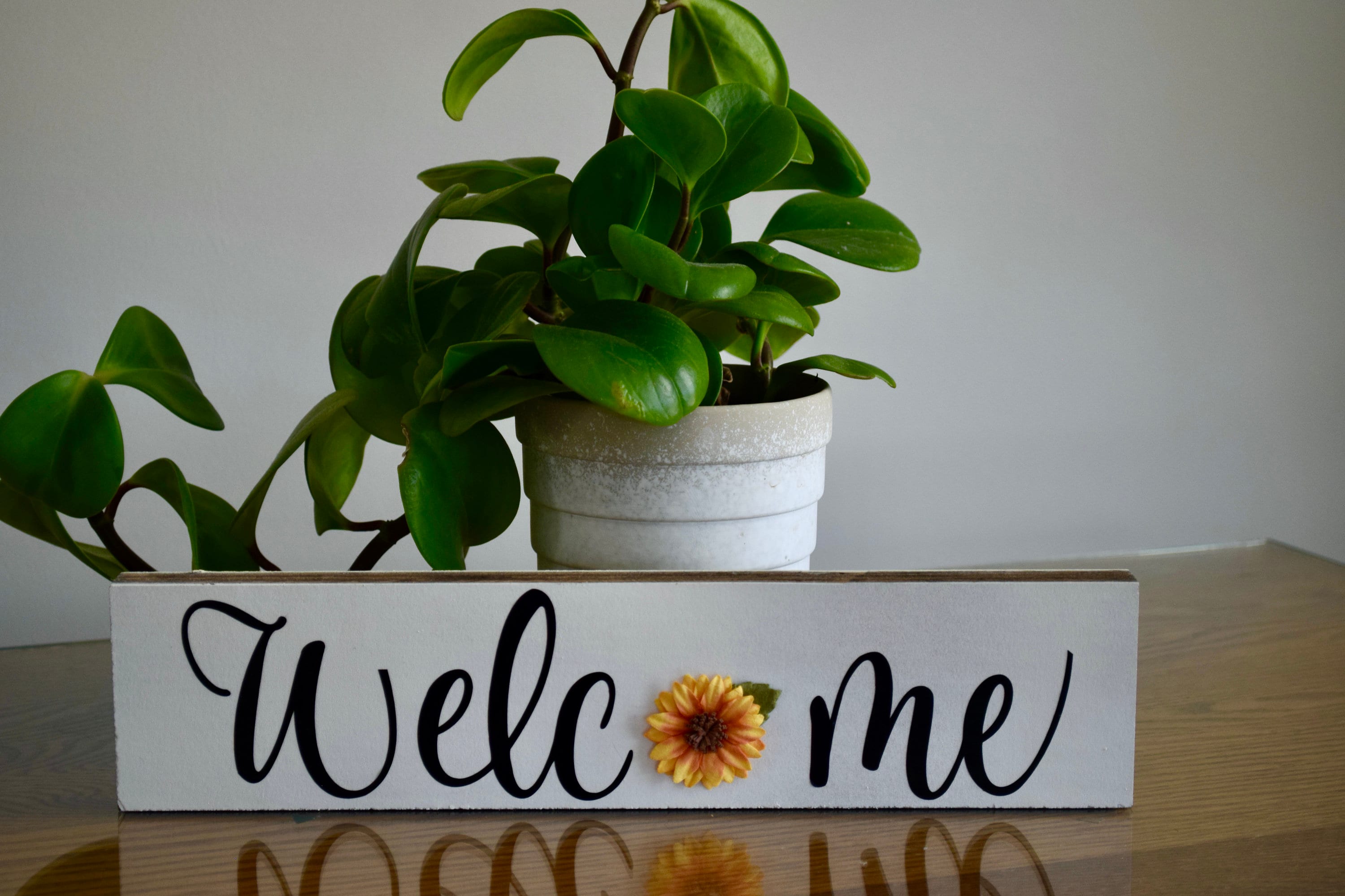 Modern Farmhouse Wood Welcome Sign With Embellishment - Etsy