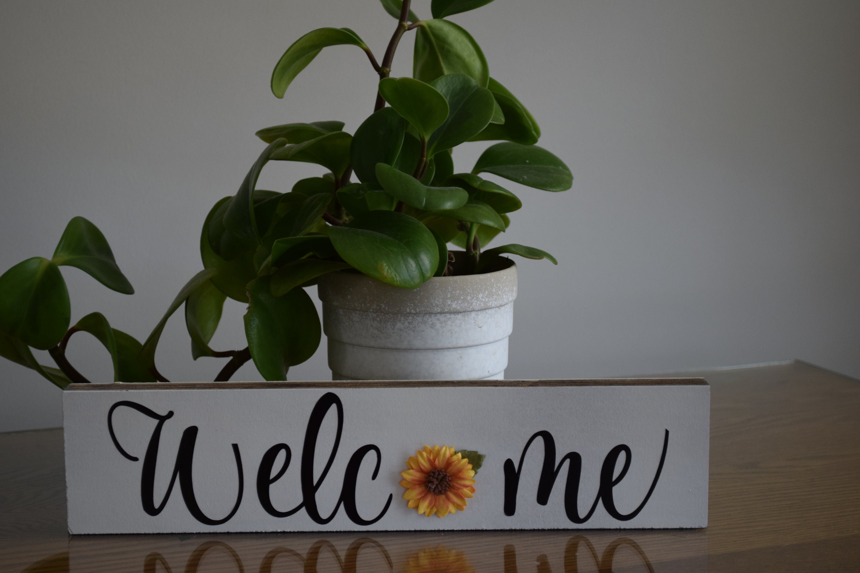 Modern Farmhouse Wood Welcome Sign With Embellishment - Etsy