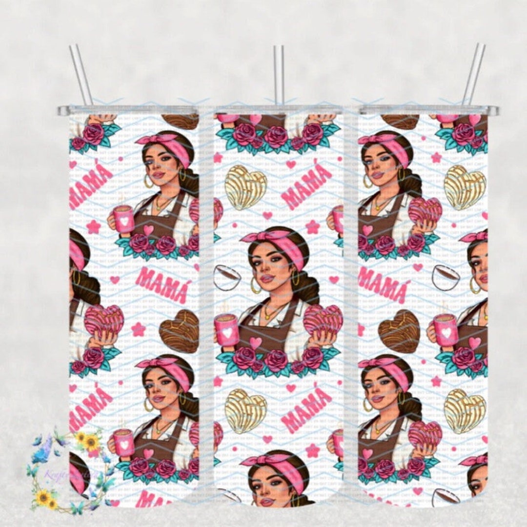 Mama Cafe Y Concha 20oz Tumbler, Mama Chicana , Cafecito Y Concha, Mama ...