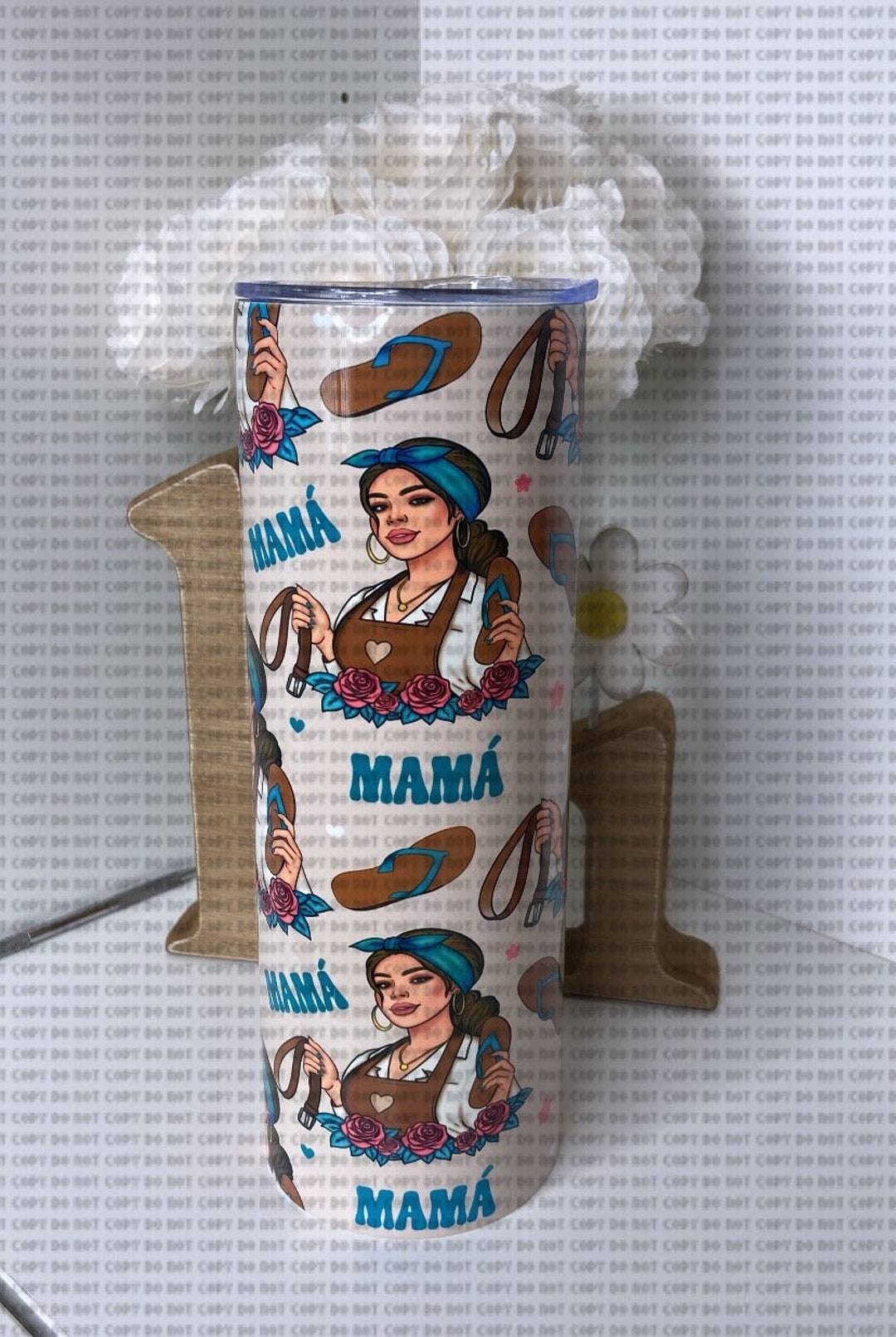 Mama Chicana Chancla 20oz Tumbler, Chicana Tumbler, Funny Mom, Latina ...