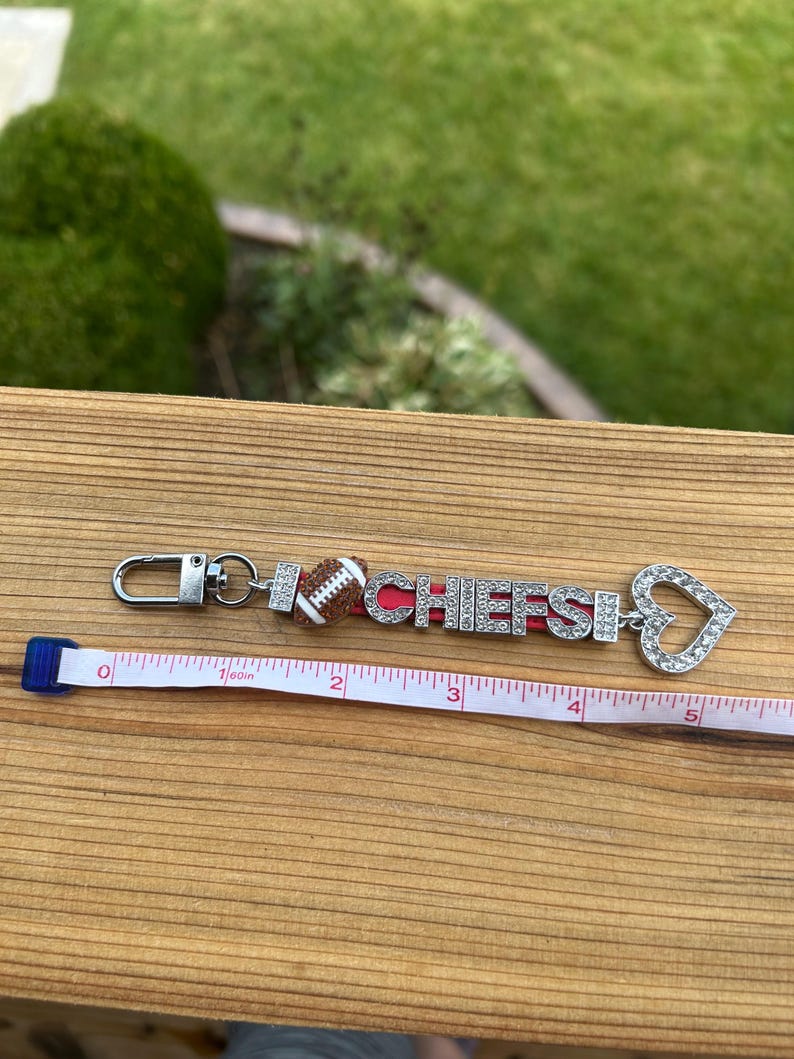 Rhinestone Kansas City Chiefs Bag Charm Game Day Football Fan Jewelry ...