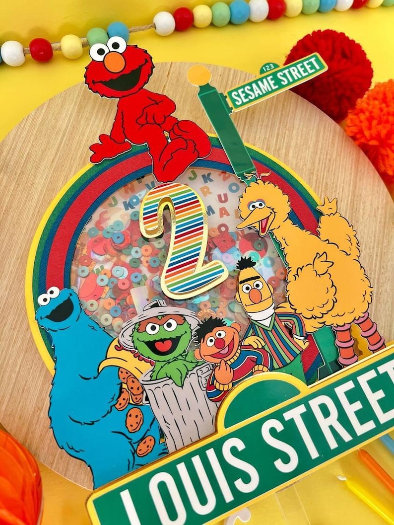 Sesame Street Cake Topper Shaker Sesame Street Party Sesame Street ...
