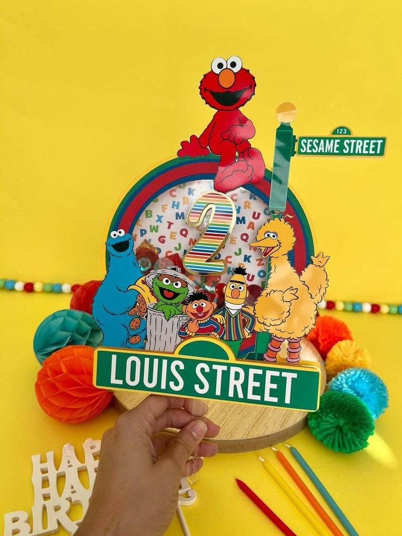 Sesame Street Cake Topper Shaker Sesame Street Party Sesame Street ...