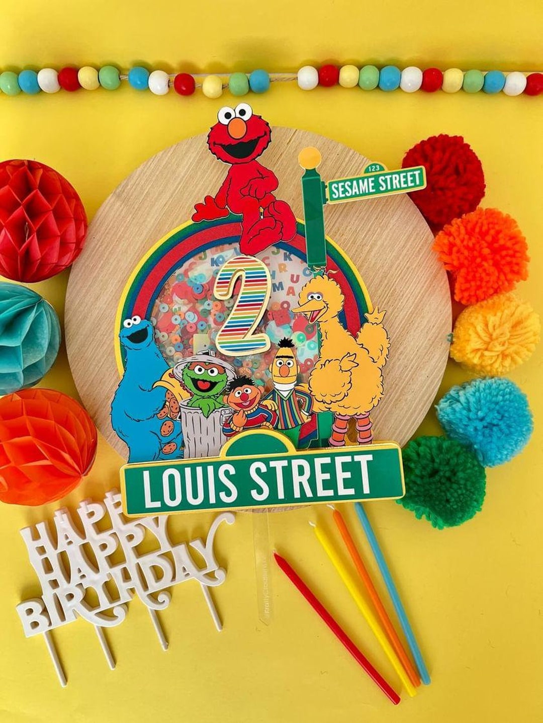 Sesame Street Cake Topper Shaker Sesame Street Party Sesame Street ...