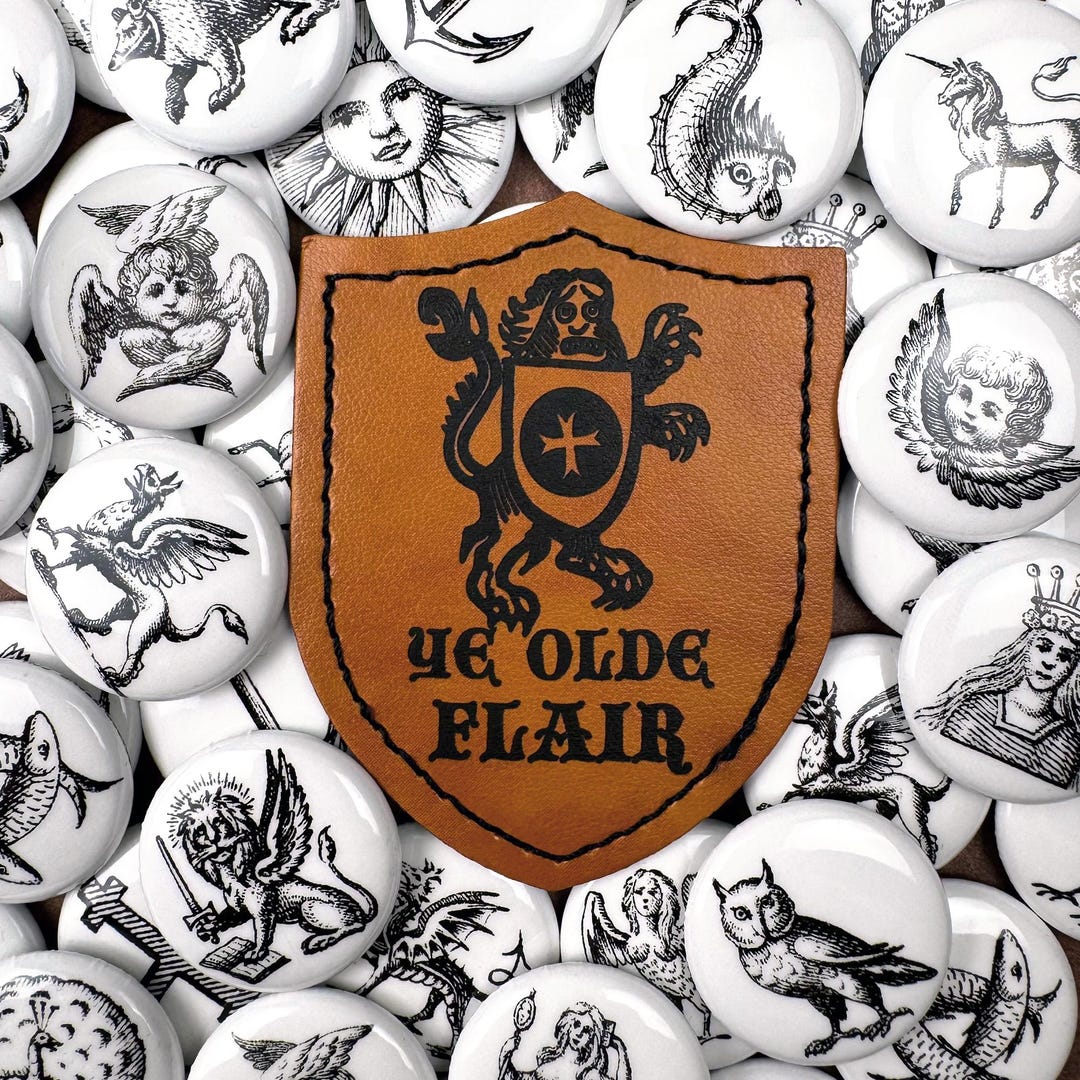 Heraldic Button Pin Set: 30 Medieval Coat of Arms Symbols - Series 1 - Etsy