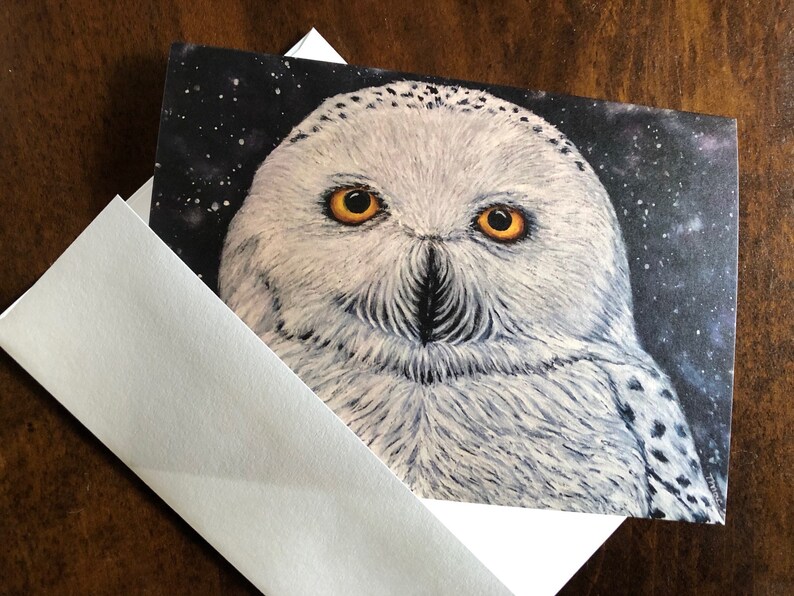 Snowy Owl Note Card, 5 X 7 Card, Gift for Owl Lovers, Blank Card ...