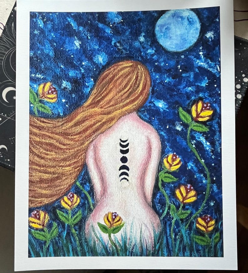 Embrace Your Magic Lunar Goddess 8x10 Giclee Art Print, Goddess Art ...