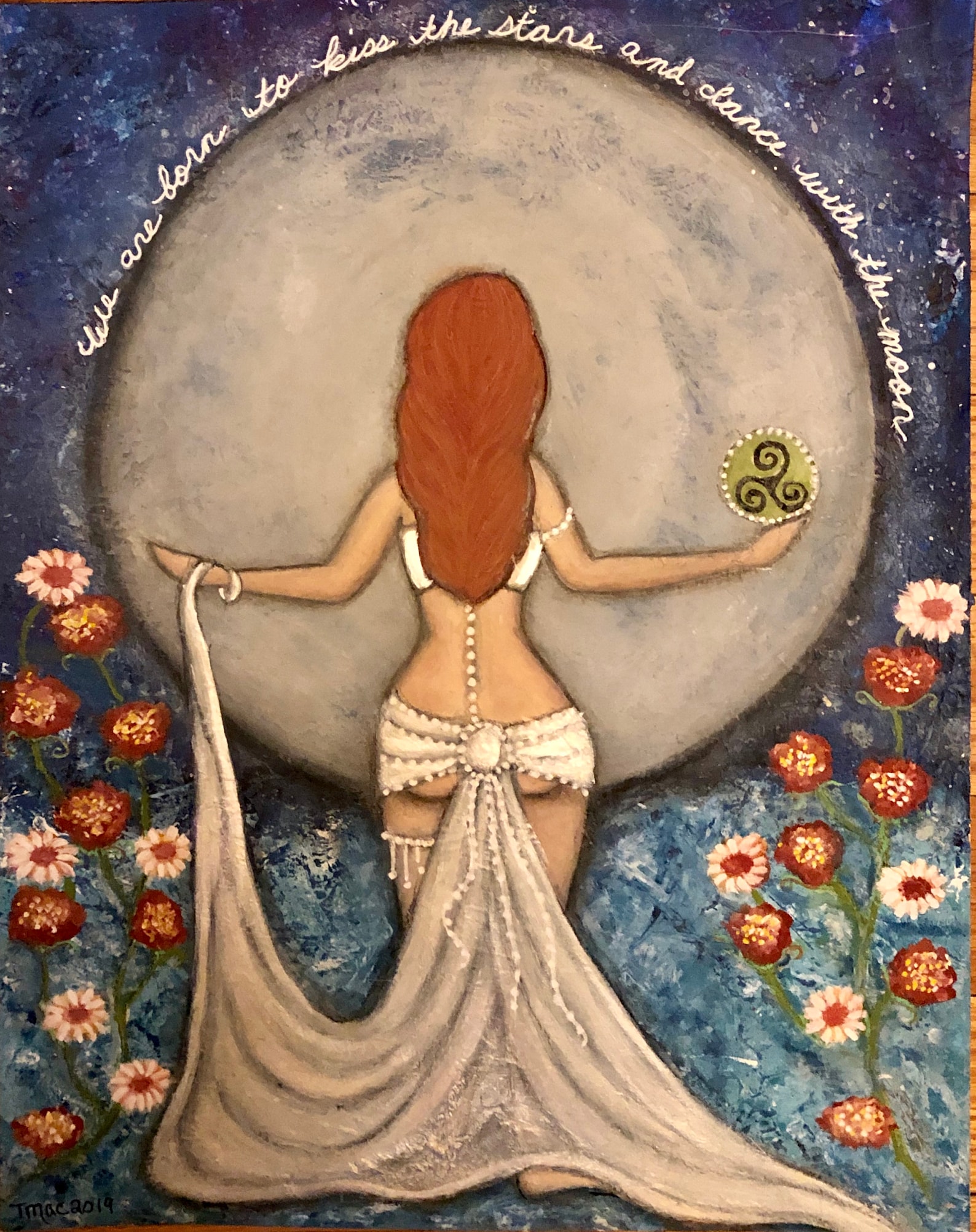 Celtic Moon Goddess Giclée Print 8 X 10 Goddess Wall Art Mythological Art Print Witchy Art - Etsy