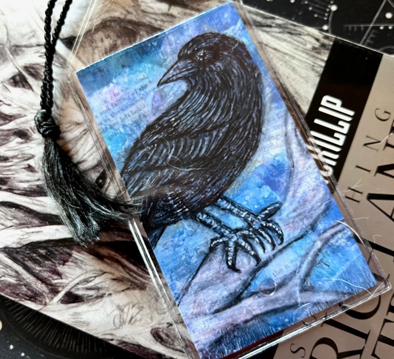 Magical Crow Bookmark: Art Print With Tassel - Etsy