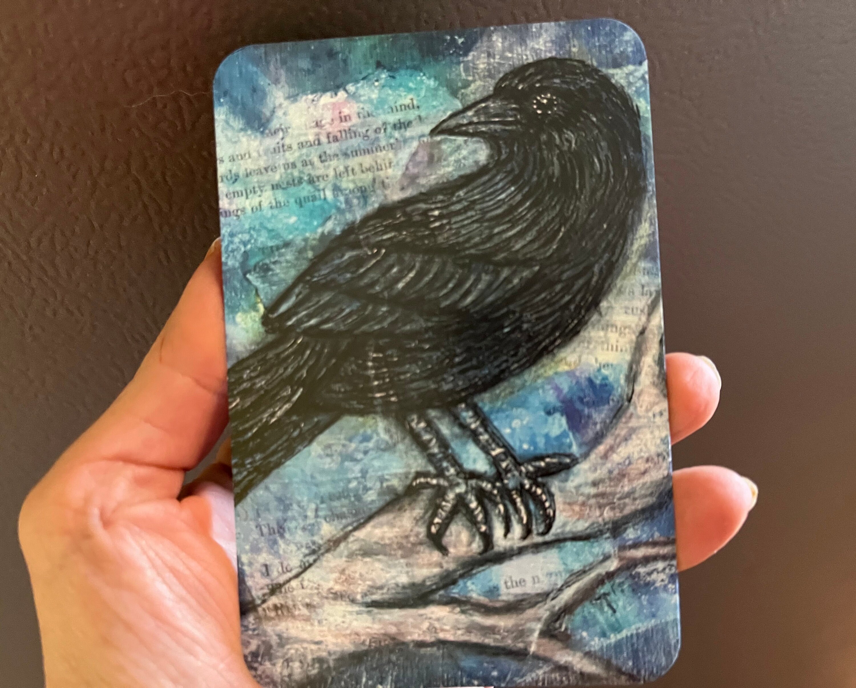 Magical Crow Magnet Corvid Spirit Animal Refrigerator Magnet Blackbird ...